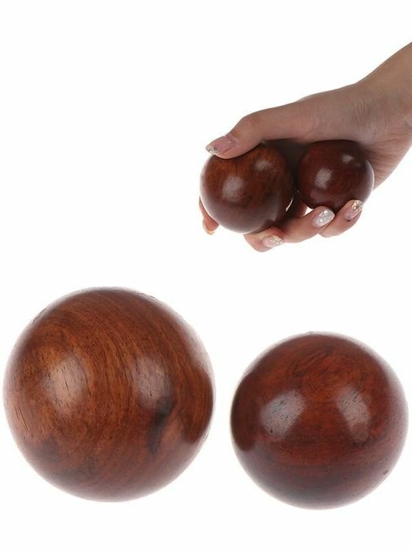 Деревянные круглые грушевые шарики 5 см, 1 шт для рукоделия и декора, элементы для бижутерии, поделок и уютных интерьеров