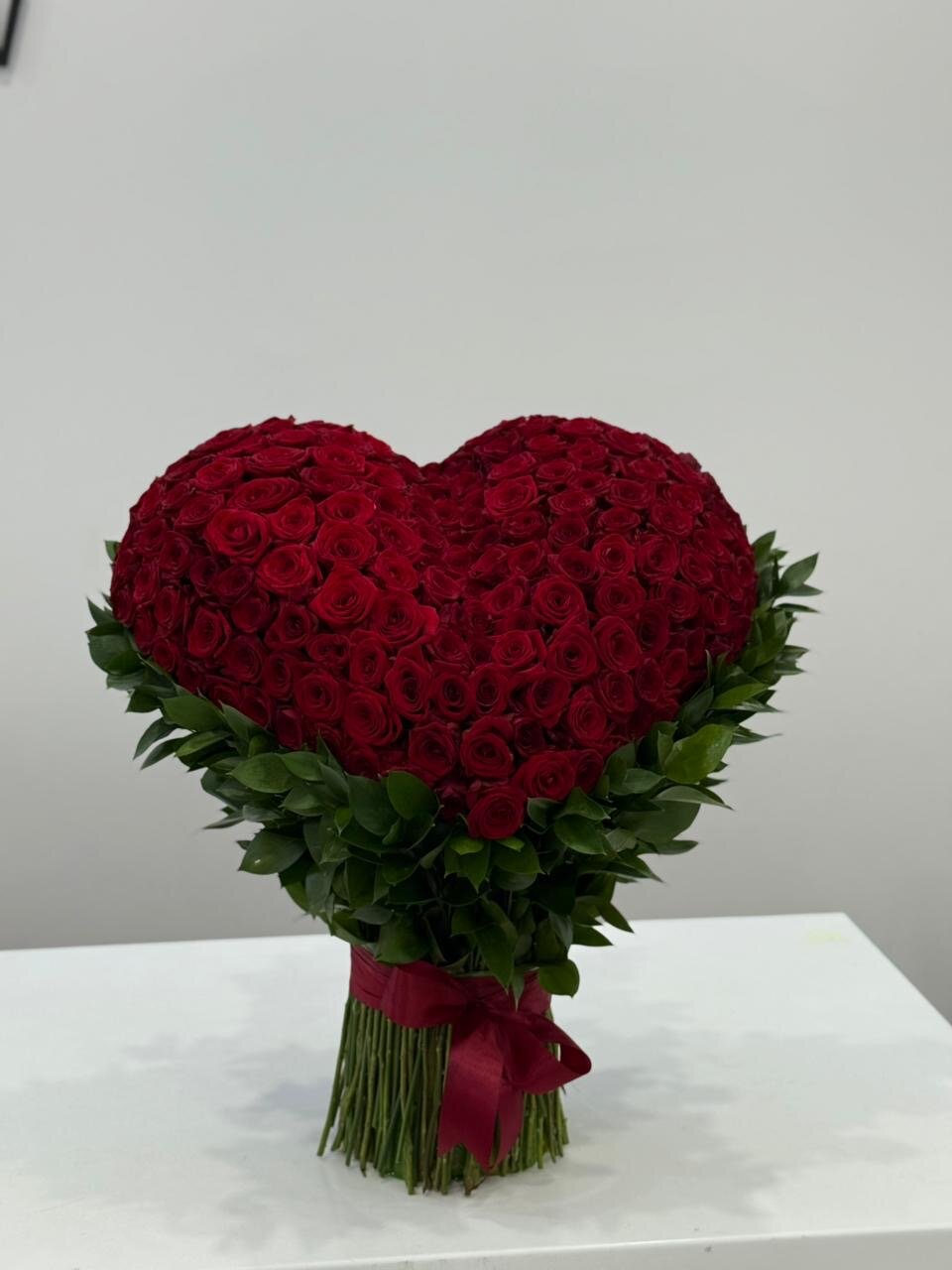 3Д сердца, Букет из 151шт Розы, Букет из розы в форме сердечко.