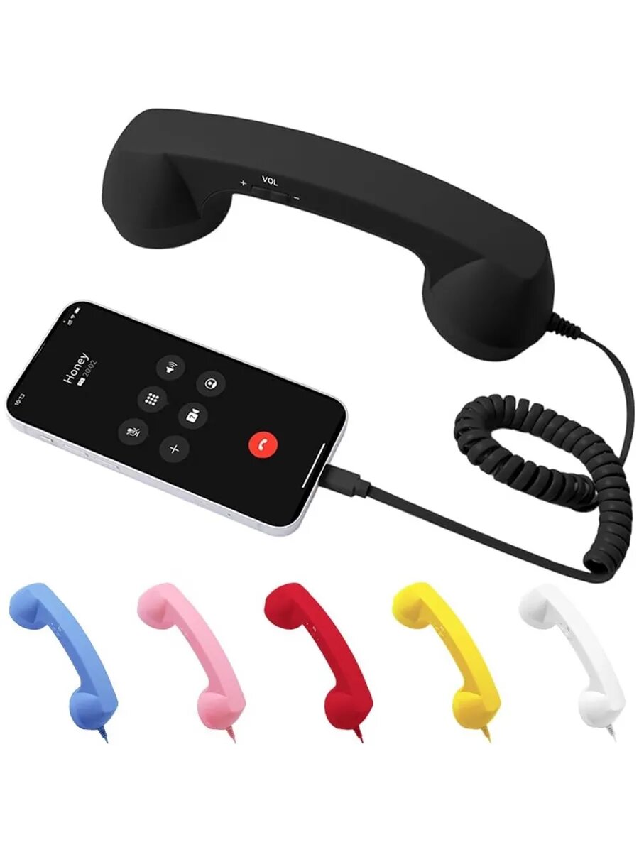 Ретро-телефонная трубка, подключается напрямую к мобильным т