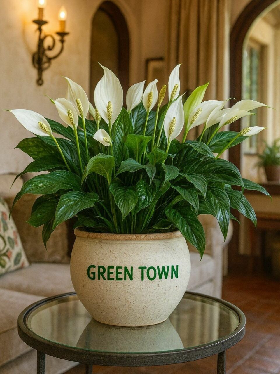 Спатифиллум GREEN TOWN "Шопен", 30 см, в горшке, живой цветок