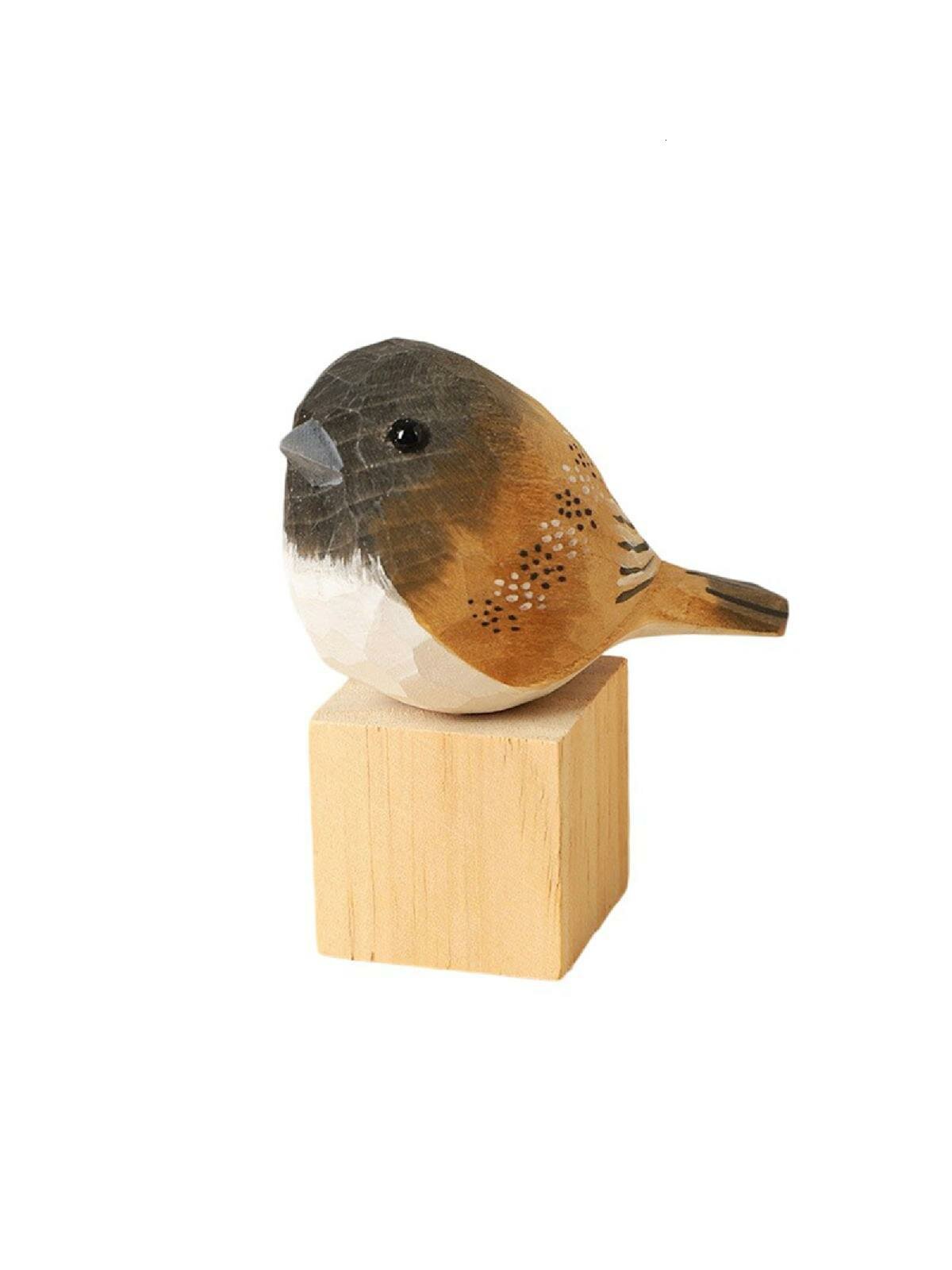 Резьба по дереву, Красочная фигурка птицы из деревянного бруска, Уникальные природные детали, декор домашнего стола ручной работы, подарок