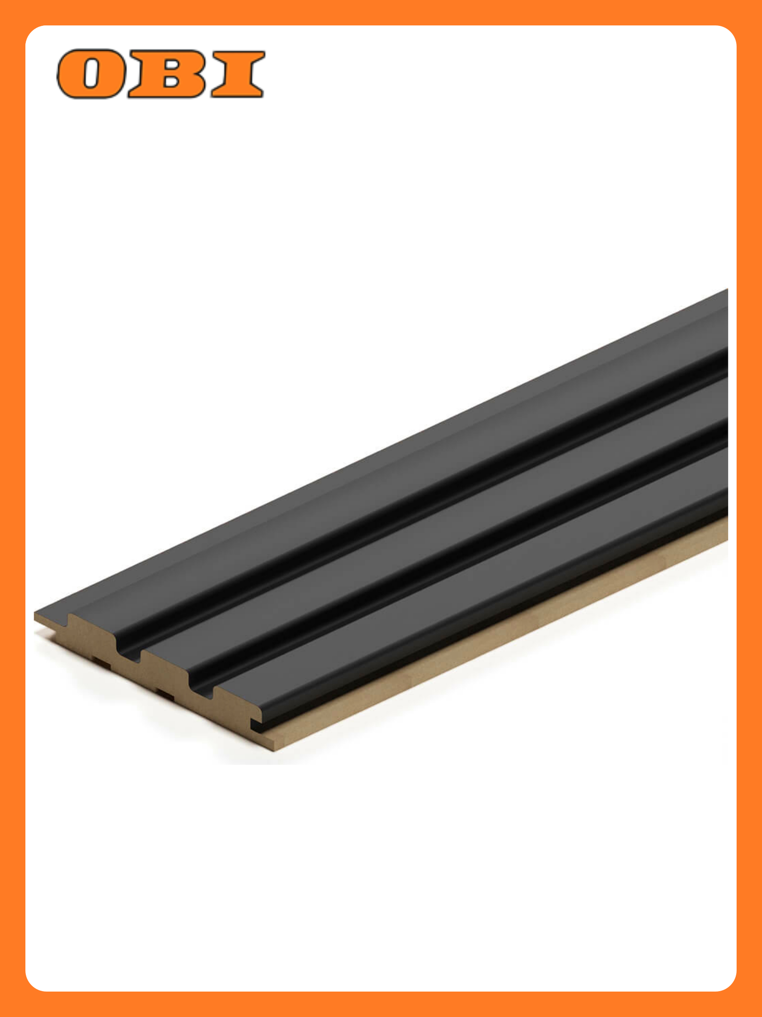 Панель Стеновая Реечная МДФ Stella Beats De Luxe Black Lead 2700x119x16 мм