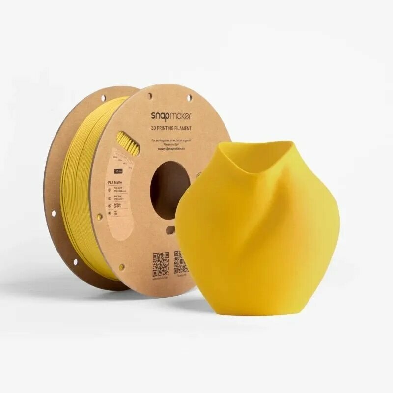 Snapmaker Матовый PLA для аксессуаров 3D принтера, текстурированный, прочный и легко очищаемый (желтый 1 кг)