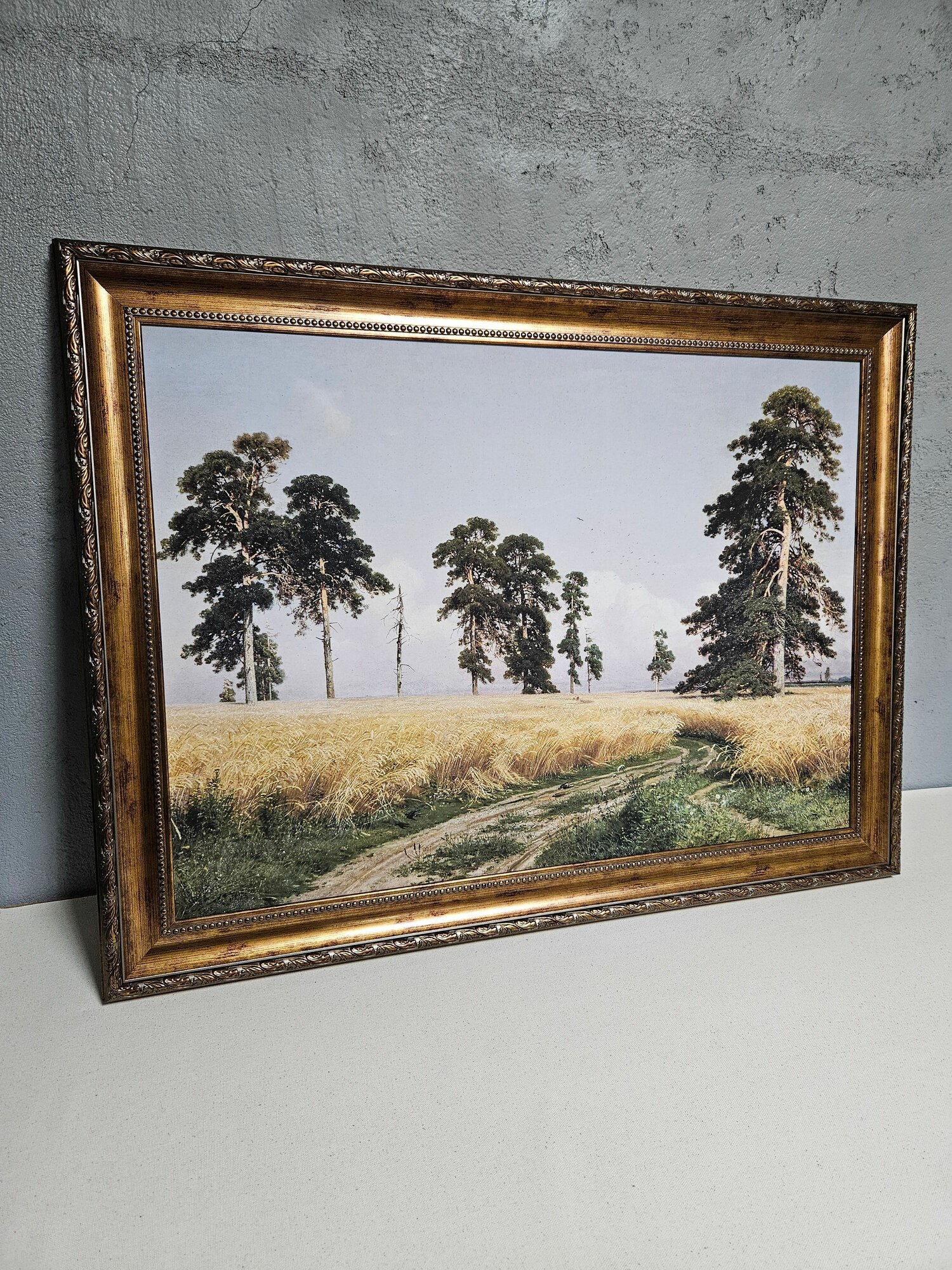 Картина в раме "Иван Шишкин - Рожь" репродукция, 61х81 см