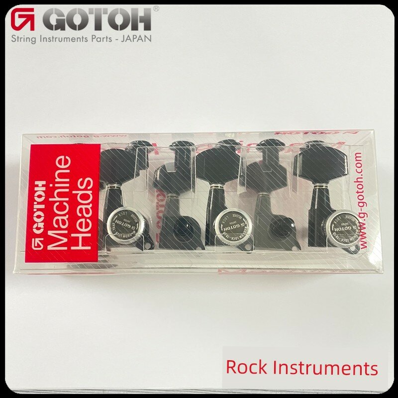 GOTOH SG381-MG-T07 Зажимные регулировочные ручки для электрогитары, черный, левая и правая по 3 шт.