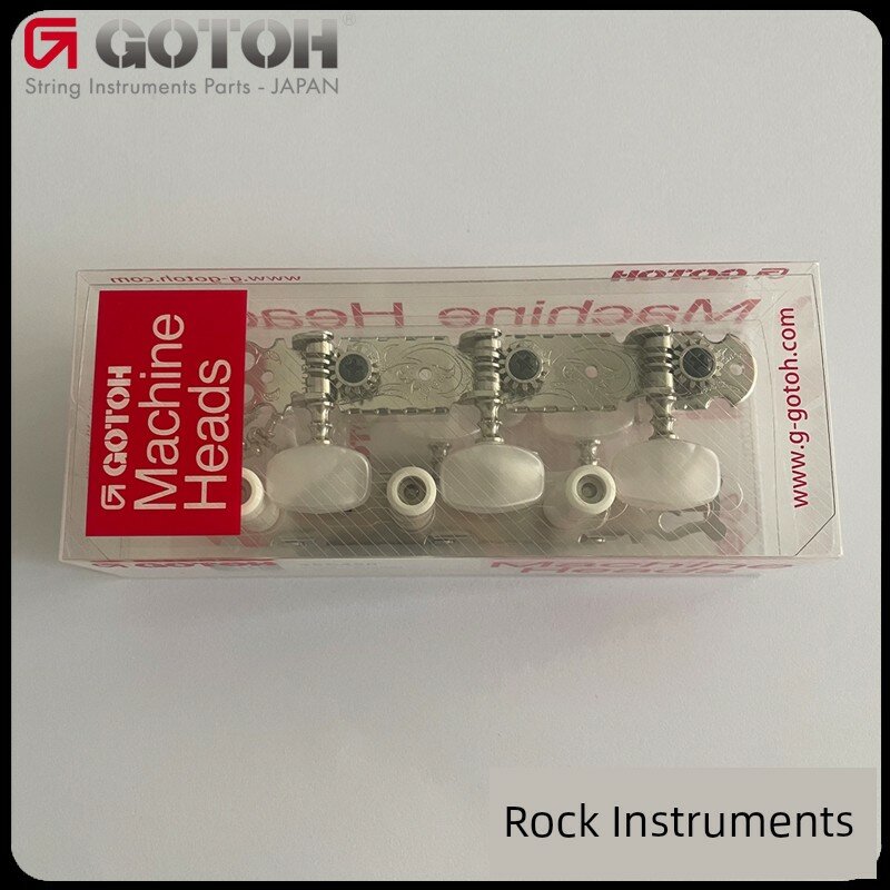 GOTOH 35G450 Гитарные резьбовые гайки из никелевого серебра с полупрозрачной ручкой, 33.5x35x30мм