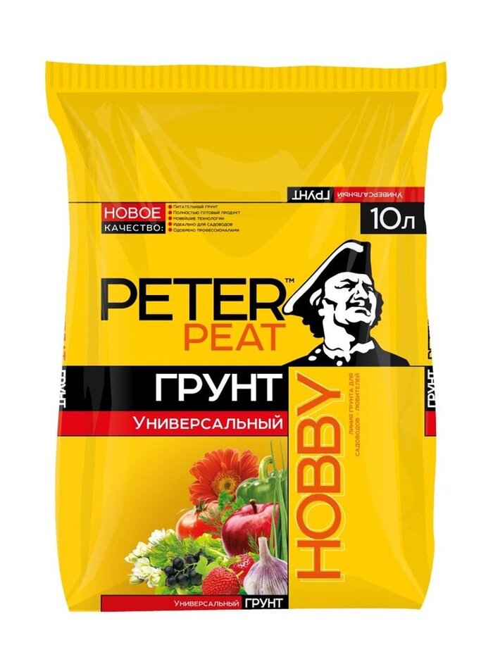 Грунт Универсальный "PETER PEAT", линия Хобби, 10 л 10975056