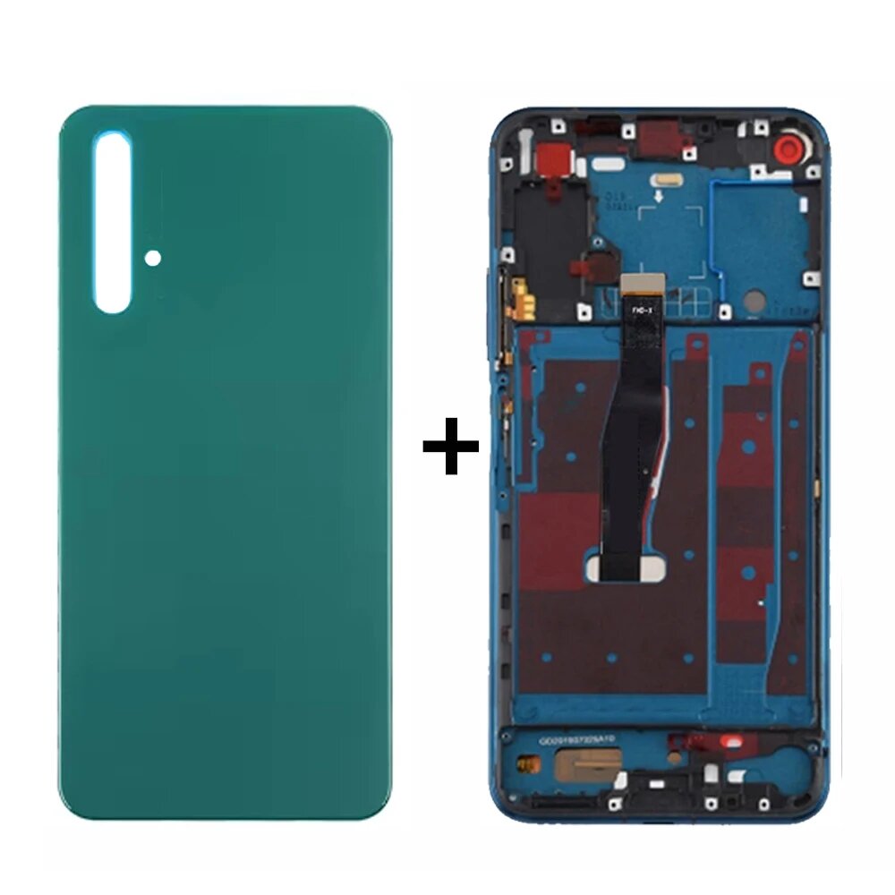 Для HUAWEI Nova 5T AMOLED для Honor 20 YAL-L21 L61 L71 L61D ЖК-дисплей, сменный преобразователь сенсорного экрана в сборе Green Frame Cover