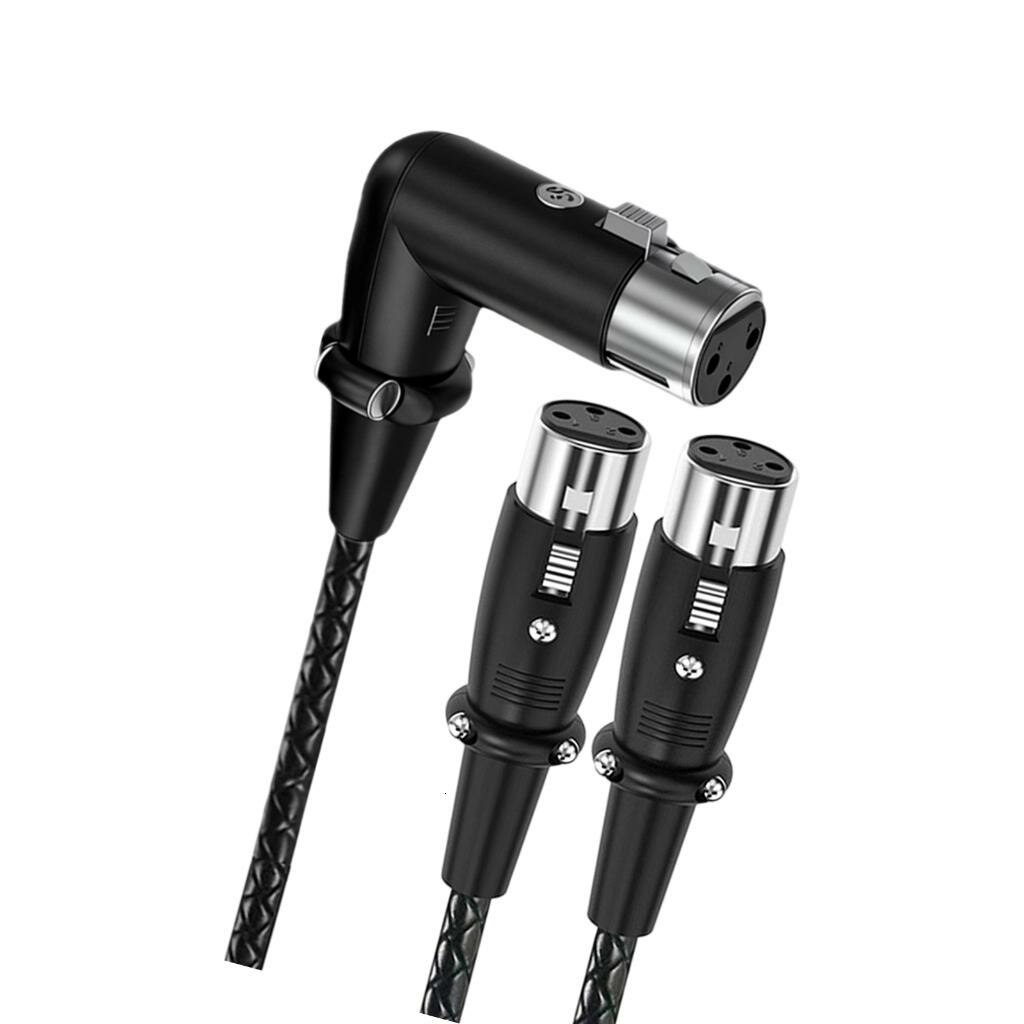 3-контактный Y-разветвитель для микрофона, Локоть 2, прямая голова