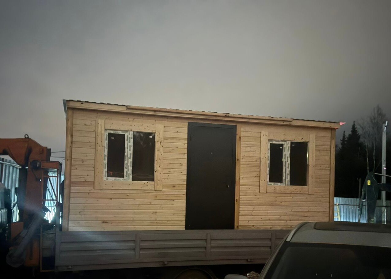 Бытовка 6х2.3 с отделкой, утелпением, ступенями, доставкой, окна ПВХ, металлическая дверь