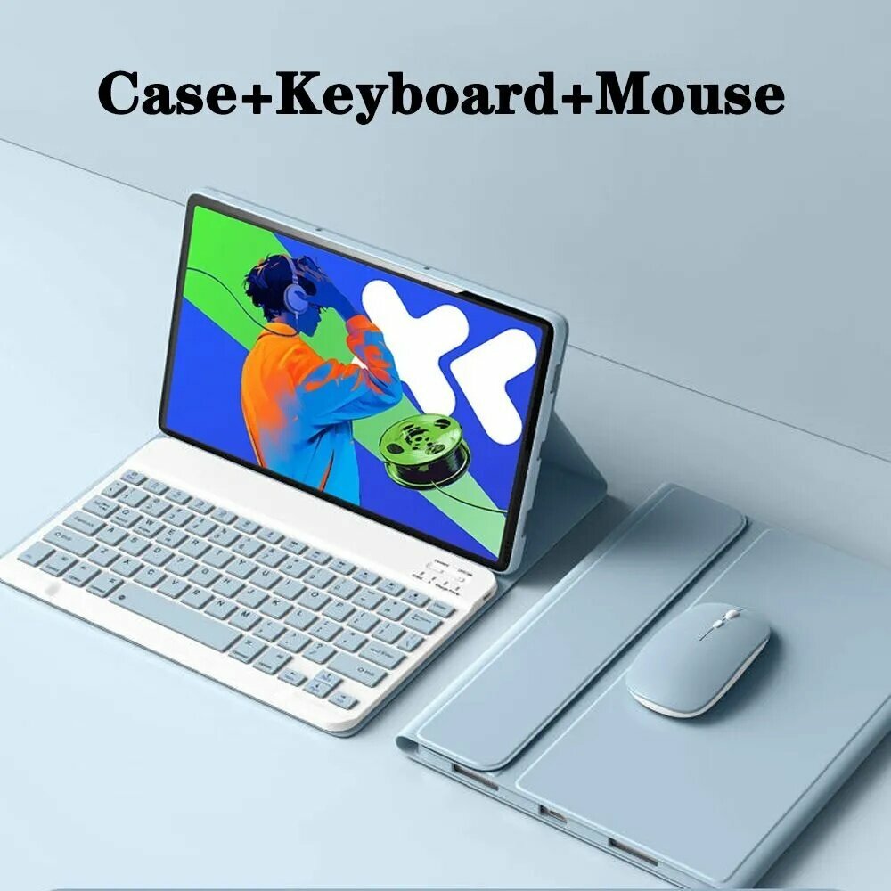 Чехол для Lenovo Xiaoxin Pad Pro 2025 12.7 дюйма(TB375FC/TB373FU), съемный Bluetooth русская клавиатура