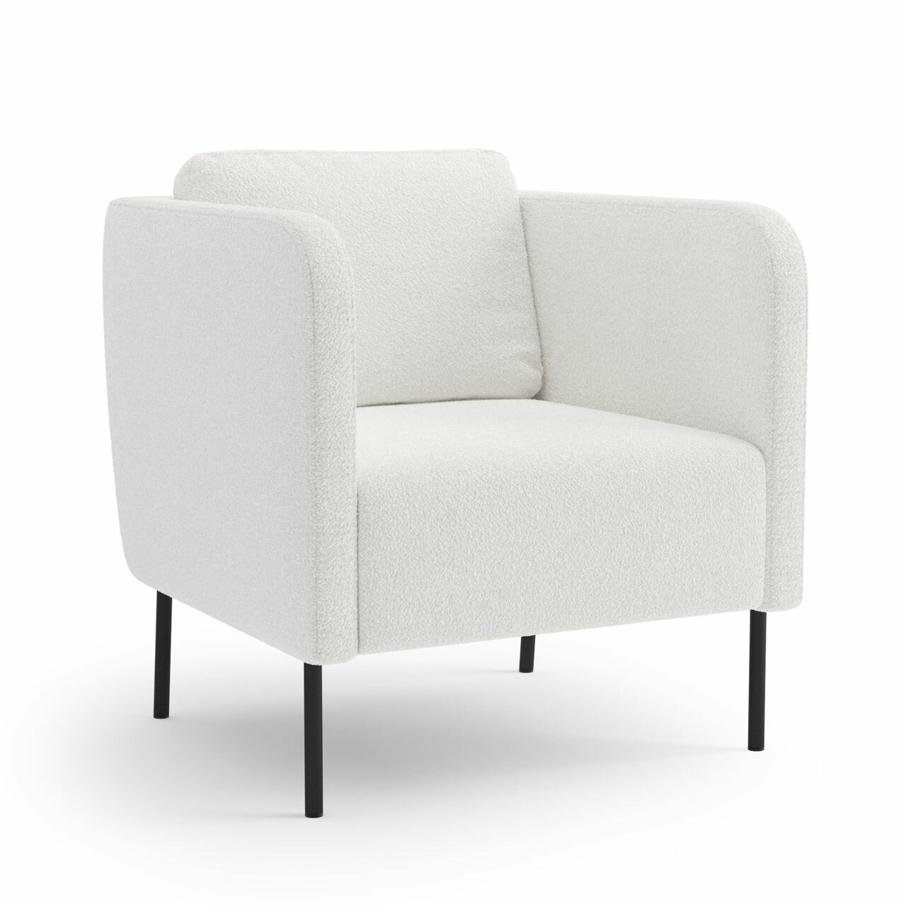 Кресло мягкое Salotti комо букле Fluffy 01 milk