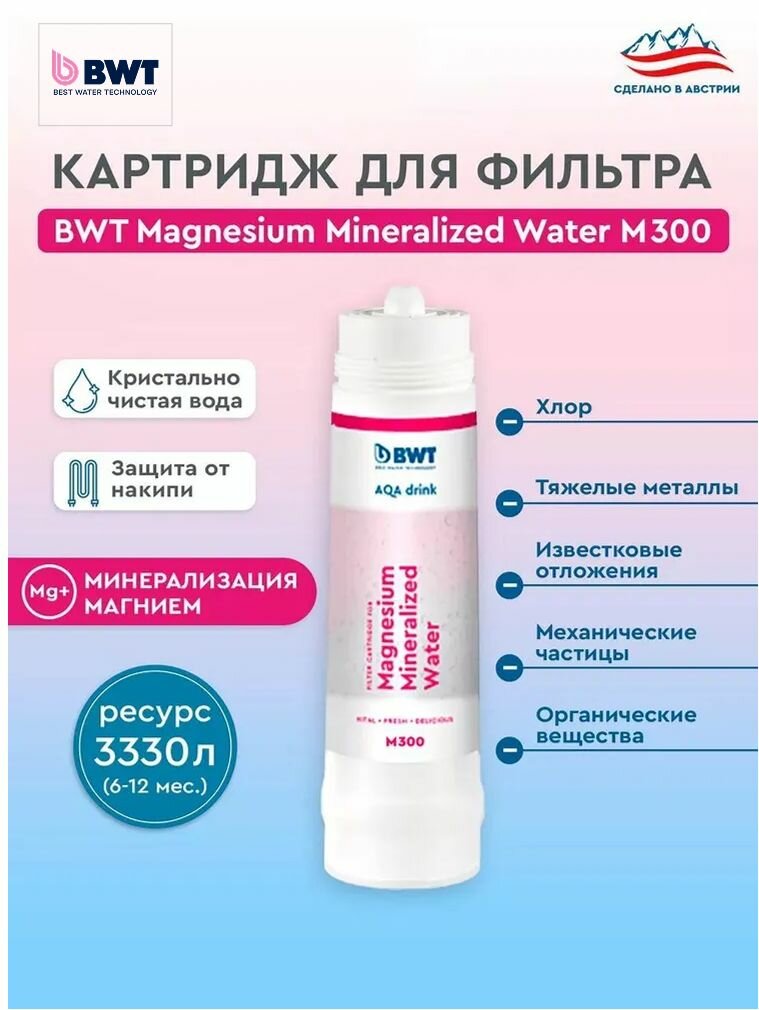 Картридж для фильтра под мойку BWT M300 Magnesium Mineralized Water/Минерализация Магнием