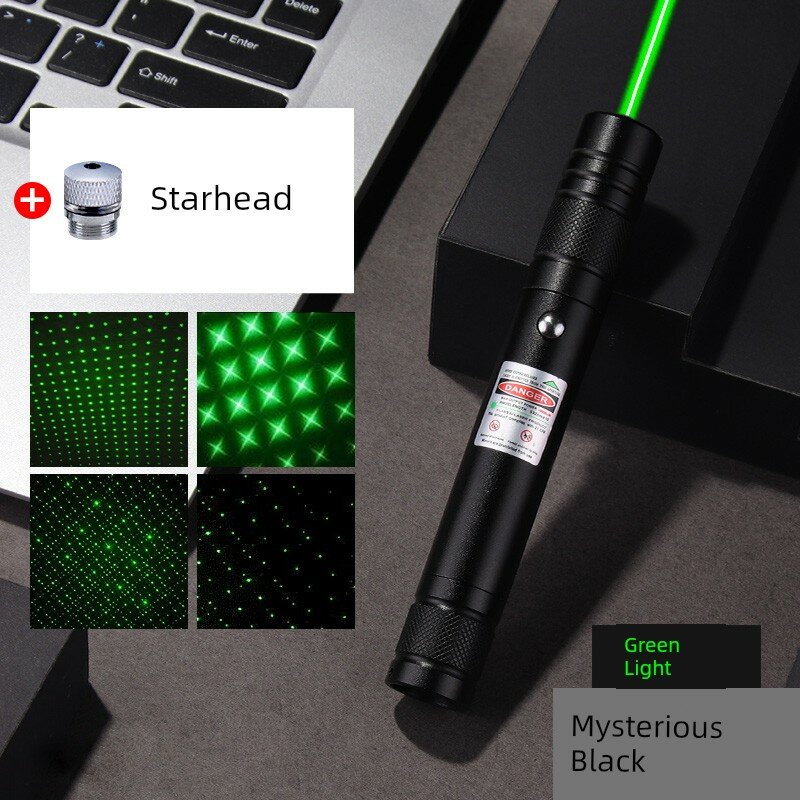 Лазерная указка, лазерный фонарь, зеленый свет, сверхъяркий, дальнобойный, мощный, с прямой зарядкой от USB,