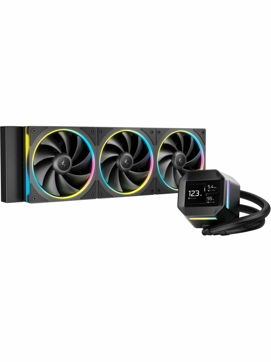Система водяного охлаждения Deepcool LM360 ARGB Soc-AM5/AM4/1200/1700/1851 черный 4-pin 19-36dB Al L