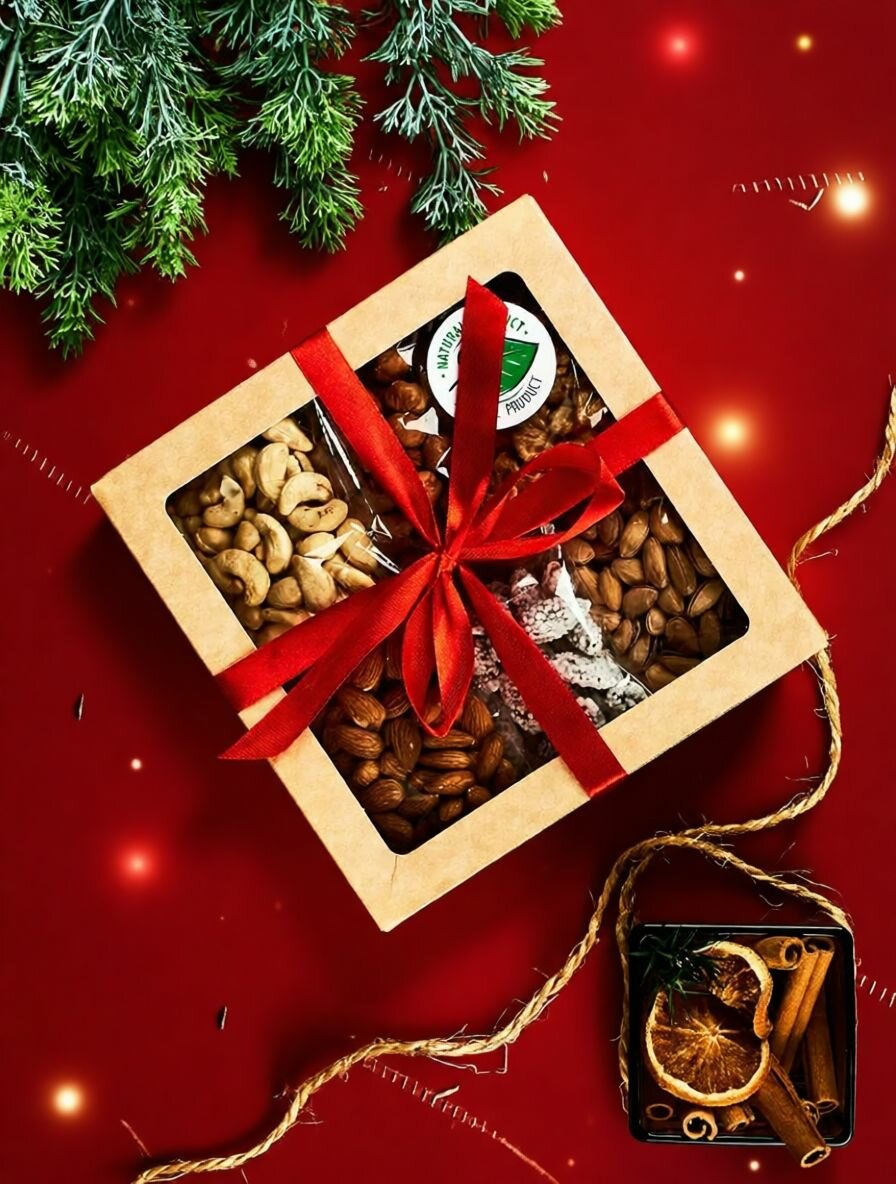 Ореховый набор в подарочной упаковке 6 в 1, подарок на новый год