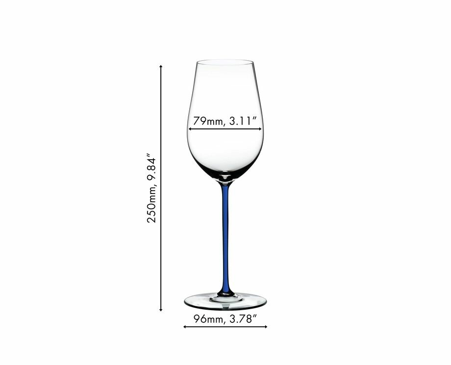 Бокал для вина универсальный Riedel Riesling/Zinfandel Fatto A Mano Dark Blue, 395 мл