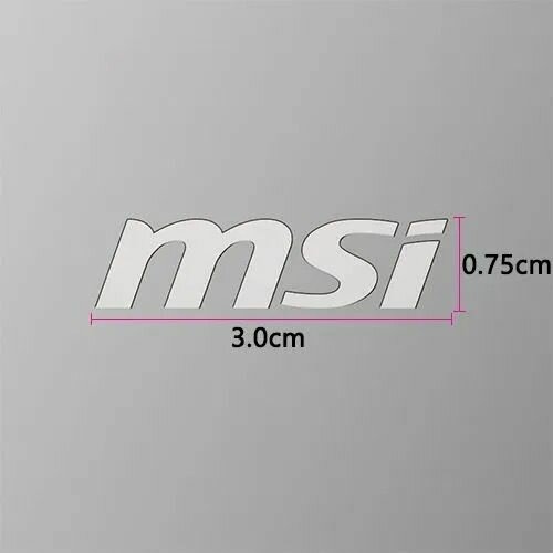 Наклейка с ультраным металлическим логотипом MSI.3.0*0.75CM