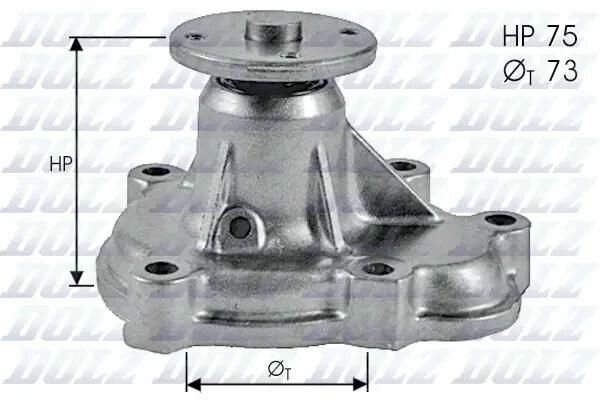 Помпа водяная DOLZ O143 Opel Astra 1.7TD 91-, Corsa B 1.7D, TD 96-, Vectra B 1.7TD 95-