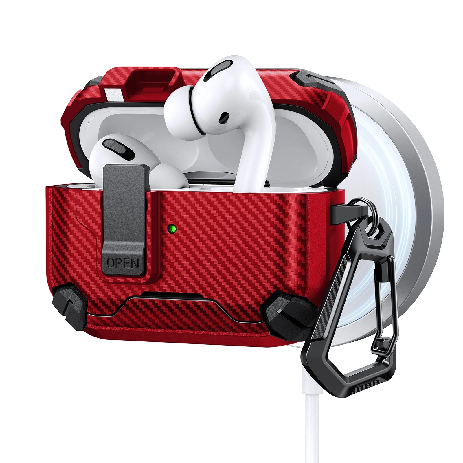 Чехол силиконовый для AirPods 1 2 3 4 For Airpods Pro 2, Красный, Red