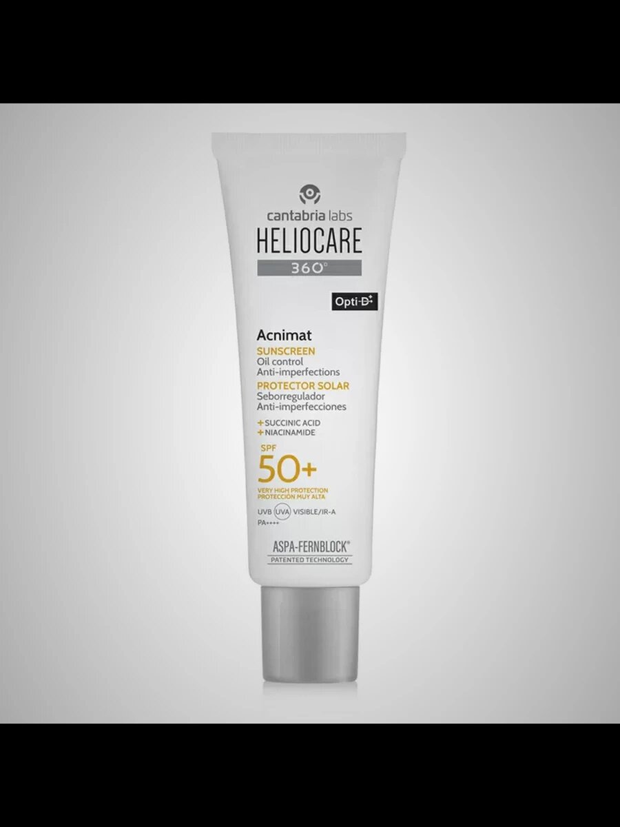 HELIOCARE 360 Acnimat Sunscreen, Себорегулирующий солнцезащитный крем с SPF 50 для кожи, склонной к акне 50 мл