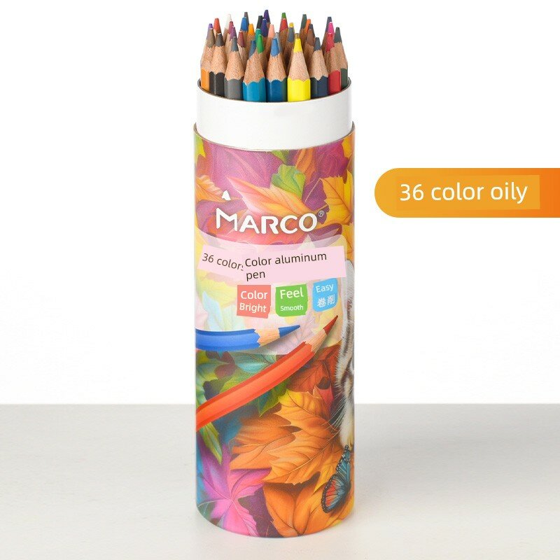 Marco разноцветный свинцовый художественный студенческий специальный маслянистый водорастворимый красочный карандаш 48