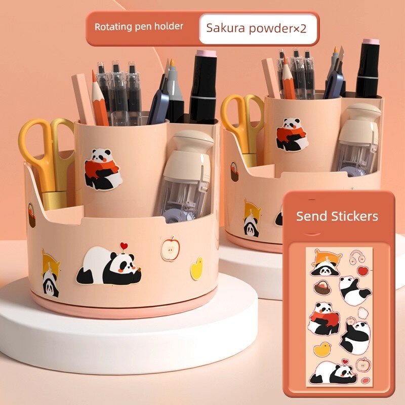 Подставка для ручек Deli, вращающаяся на 360 градусов, многоуровневая, с большой вместимостью, для учеников начальной