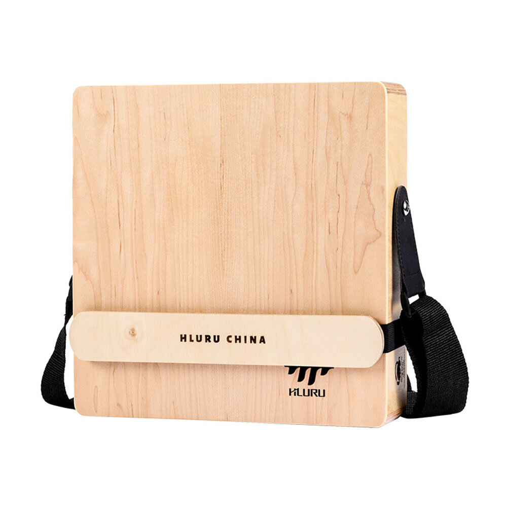 Кажон деревянный барабан 3-в-1 плоский барабан для рук ударный инструмент с регулируемым ремешком портативный ящик-барабан для начинающих путешествия вечеринка барабаны для рук, панель спереди зебровое дерево, панель сзади кленовое дерево, корпус