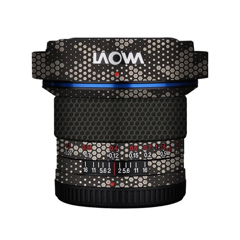 Защитная пленка с 3М клеем для объектива LAOWA MFT6F2.0 ультраширокоугольного съема, узор змеиная чешуя титан