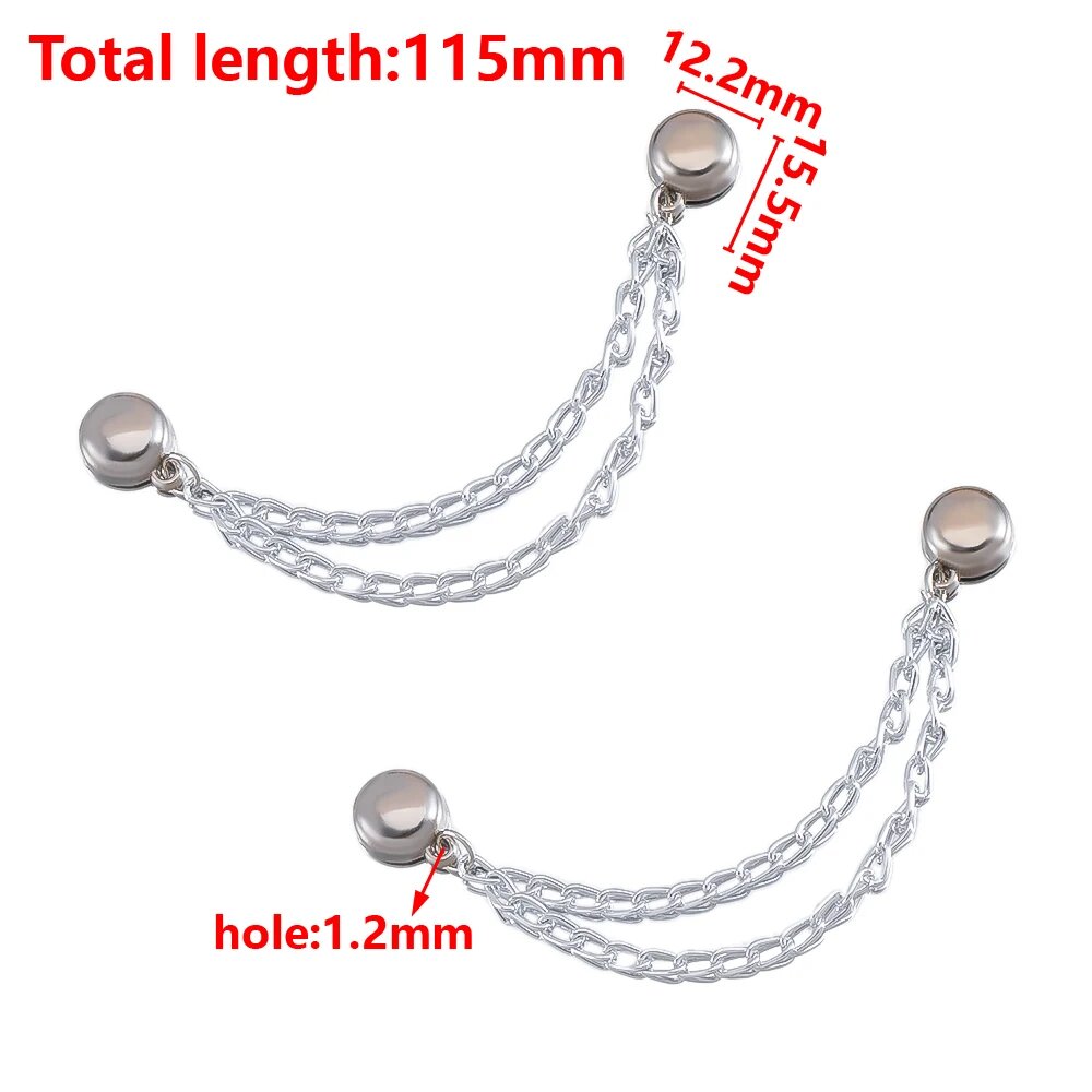 Металлические цепочки для брошей MINGXUAN HFF1510 2pcs, 3