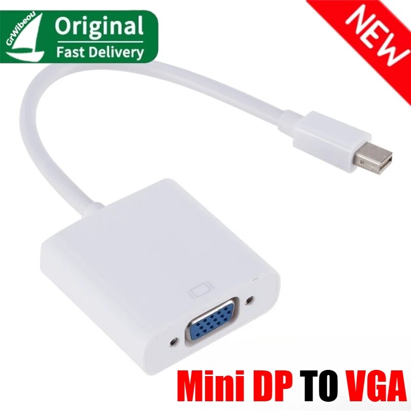 GRWIBEOU адаптер Mini DisplayPort-VGA 1080P