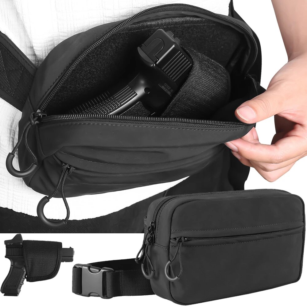 FUNANASUN Тактическая сумка-кобура черная