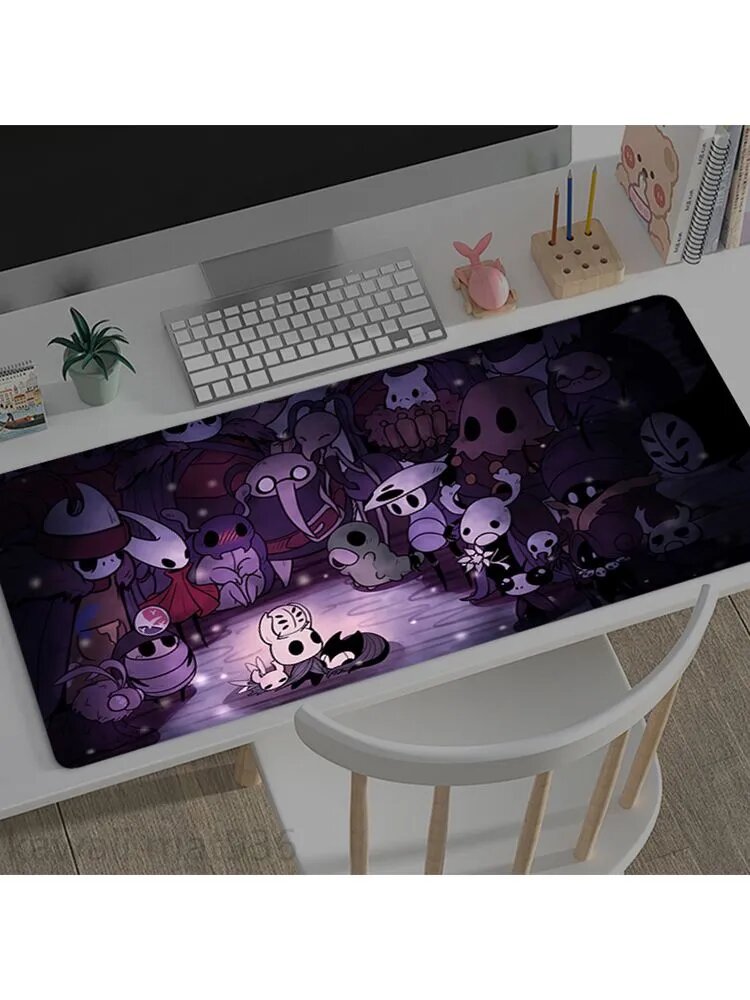 Коврик для мышки Hollow Knight XXL черный матовый оливковый для геймеров