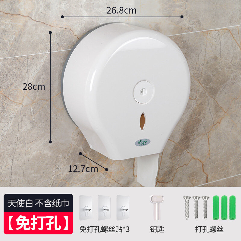 Большая коробка для рулонной бумаги для отелей и гостевых домов, держатель для туалетной бумаги, настенная большая коробка для рулонной бумаги, не требует сверления