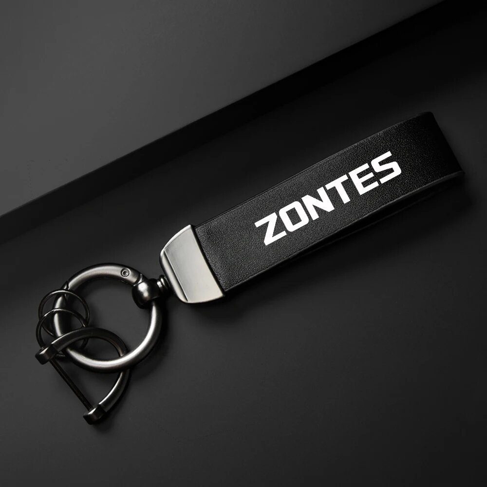 Кожаный брелок Zontes черный для мотоцикла