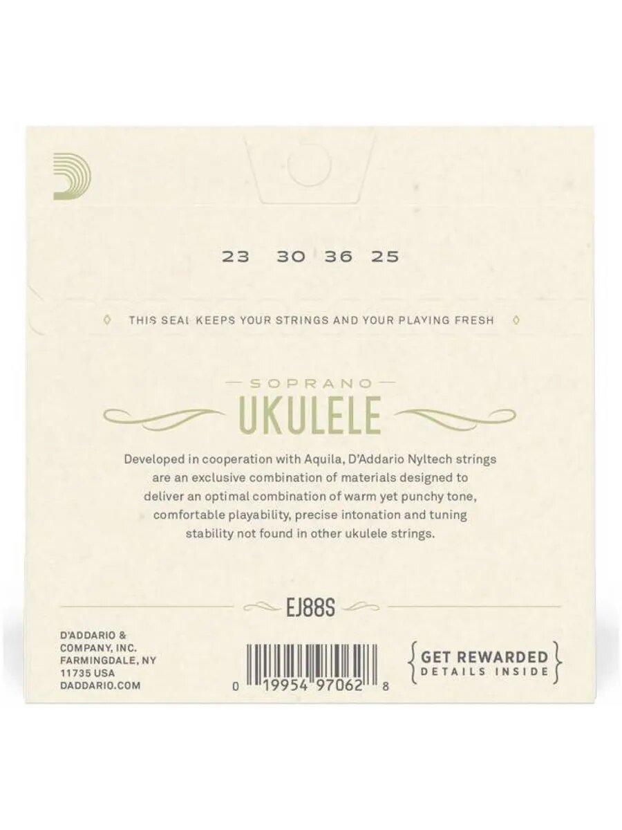 D'ADDARIO EJ88S струны для укулеле сопрано — фото 1