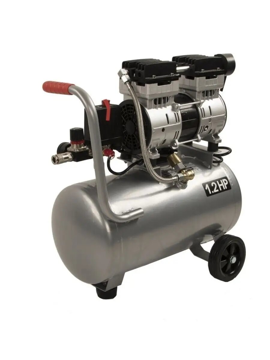 Безмасляный компрессор Quattro Elementi "Pacific-24", поршневой, электрический, 1 цилиндр, 24л