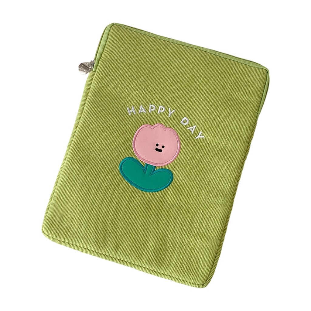 Сумка для хранения планшета 11-дюймовый iPad сумка для планшетного компьютера liner bag студенческая сумка для хранения-green flower