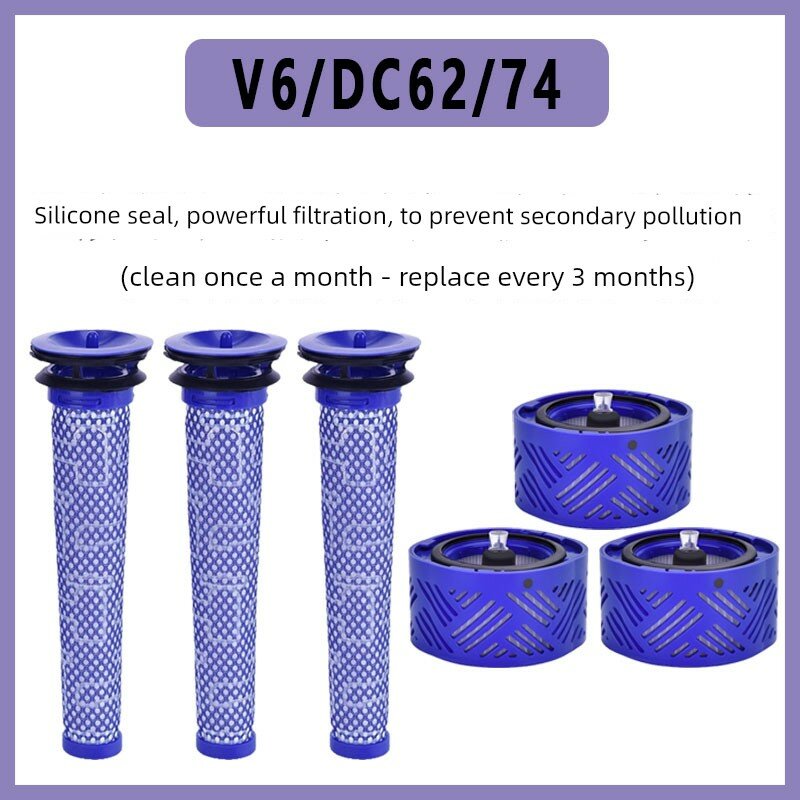 Подходит для фильтрующих элементов пылесосов Dyson v6, v7, v8, v10, v11, v12 slim, v15, g5, аксессуары для переднего и