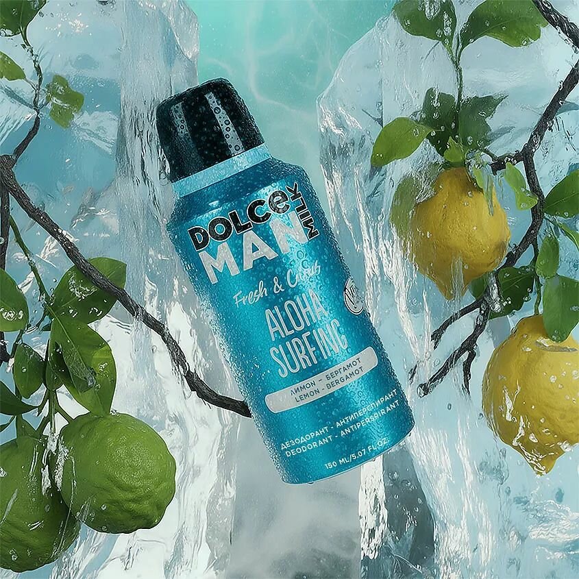 DOLCE MILK Дезодорант-антиперспирант Алоха Серфинг Man Aloha Surfing Deodorant, 150 мл