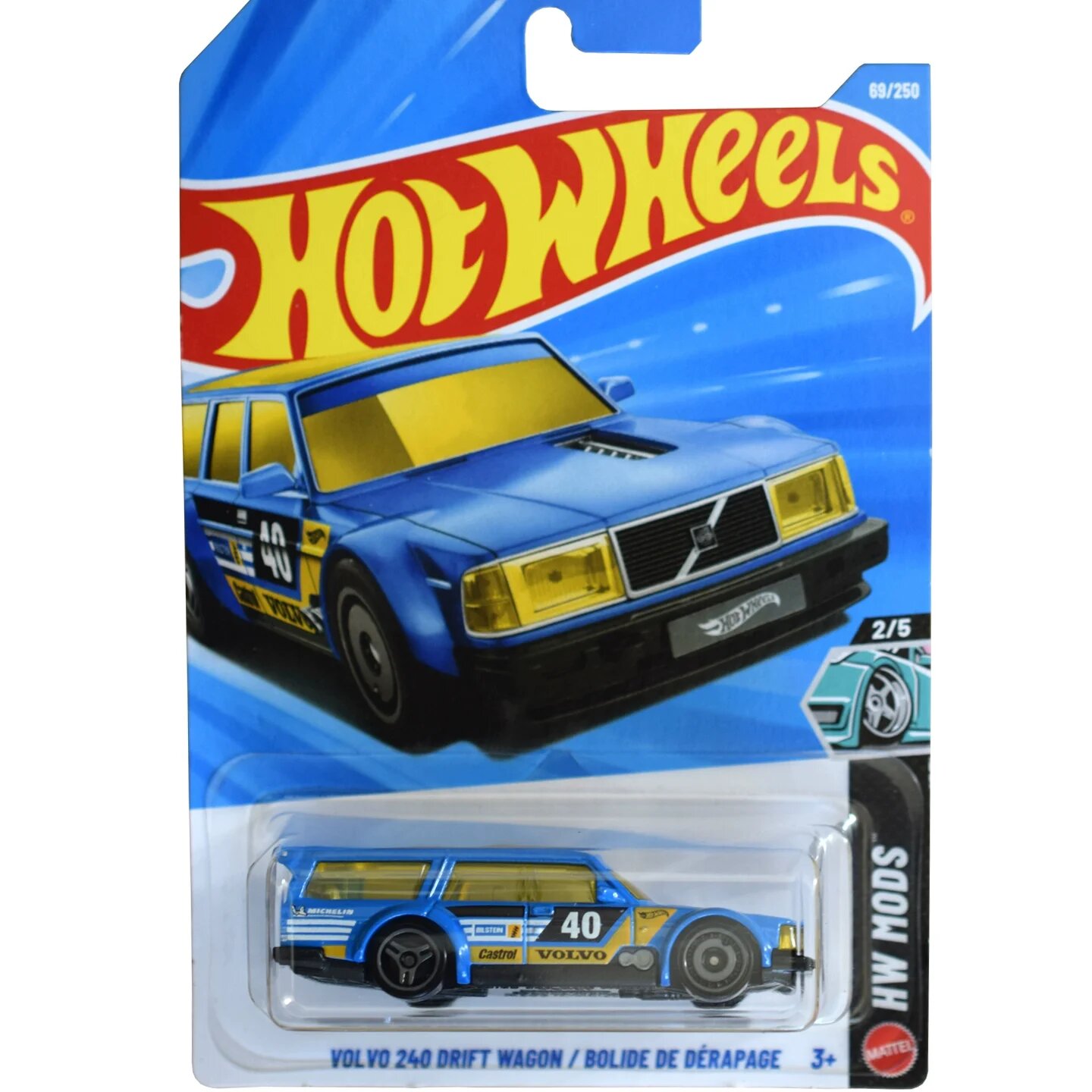 Hot Wheels Volvo 240 Drift Wagon, синий