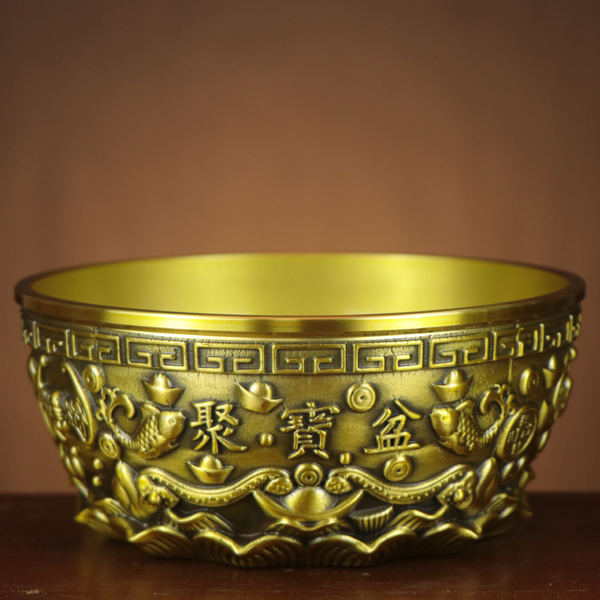Чаша с пятью благословениями Ян Тонгцзи, домашний офис, медная чаша, производитель украшений, оптовая продажа, утолщенная медная чаша