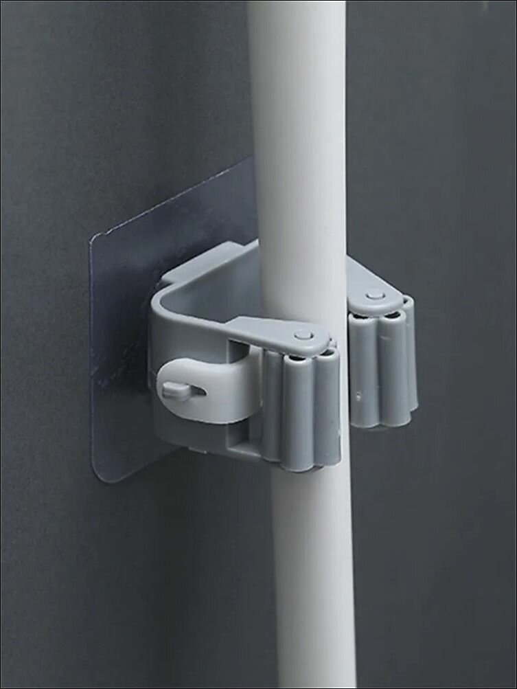 Настенное крепление для швабры в ванной Универсальная система хранения для швабр, инвентаря с высокой нагрузкой