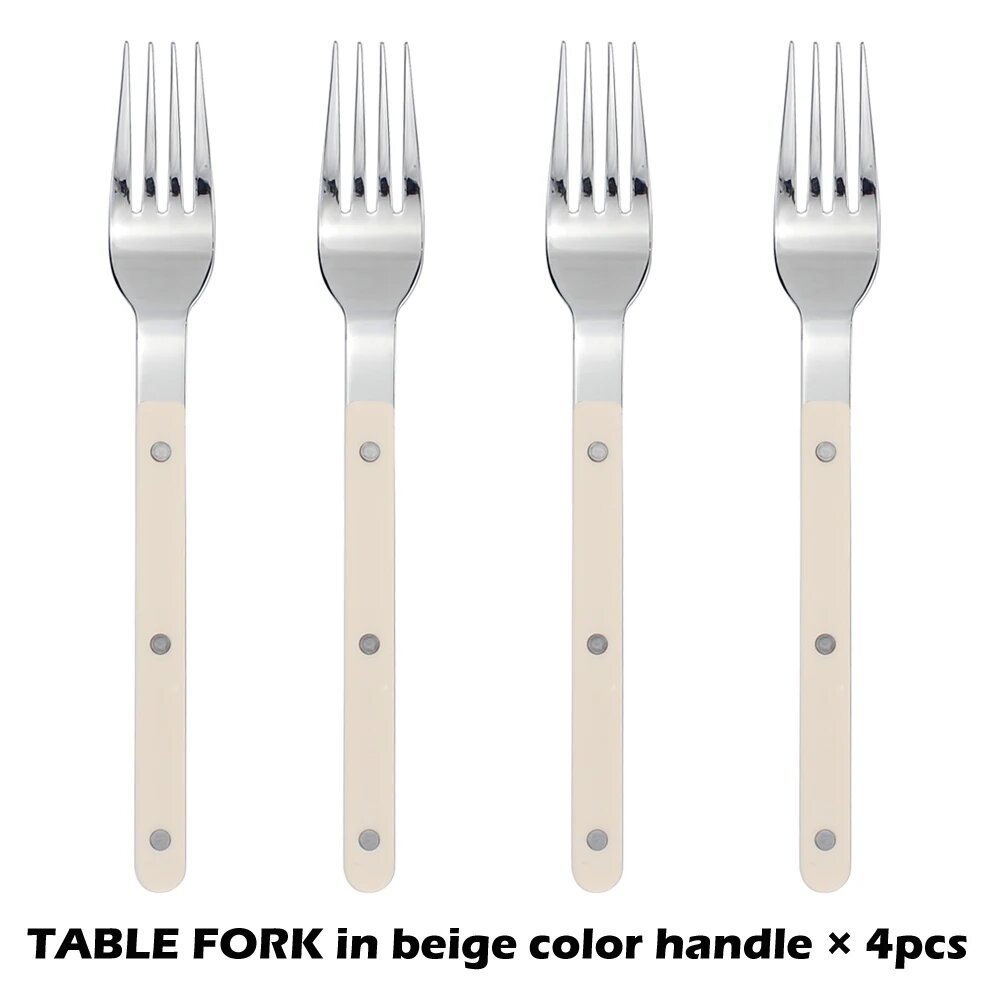 Набор столовых приборов LUCF из нержавеющей стали 4 Beige Forks