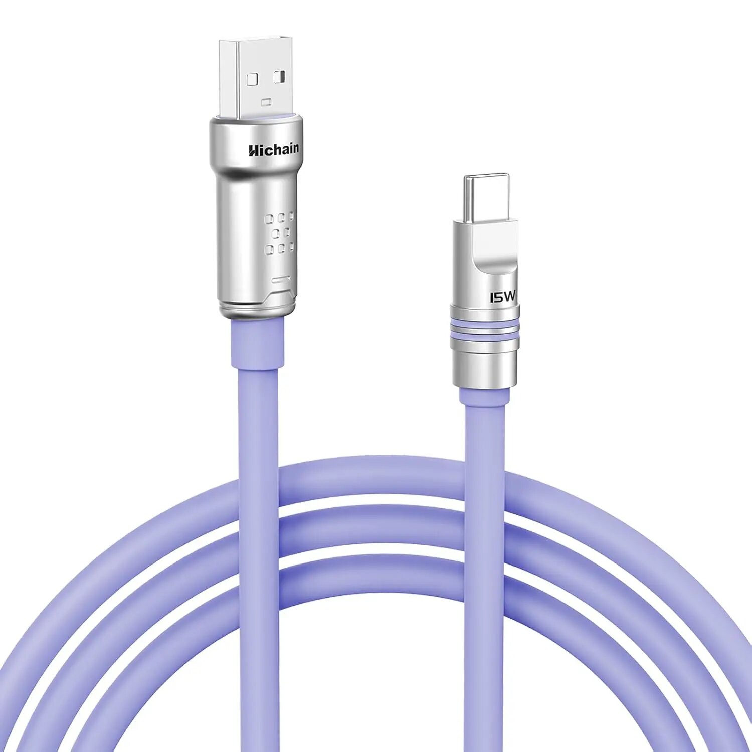 Кабель Hichain USB-C фиолетовый, 2м, 15W