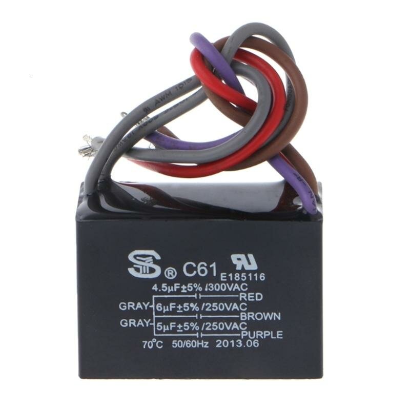 Конденсатор пусковой CBB61 для кондиционера, 4.5 6 5UF