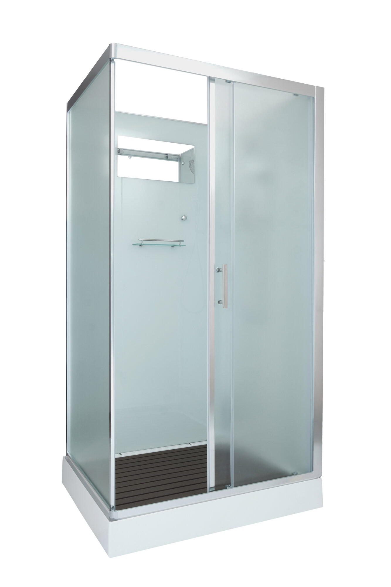 Душевая кабина DTO без крыши с низким поддоном, матовое стекло, 120х90х208 см, серия D