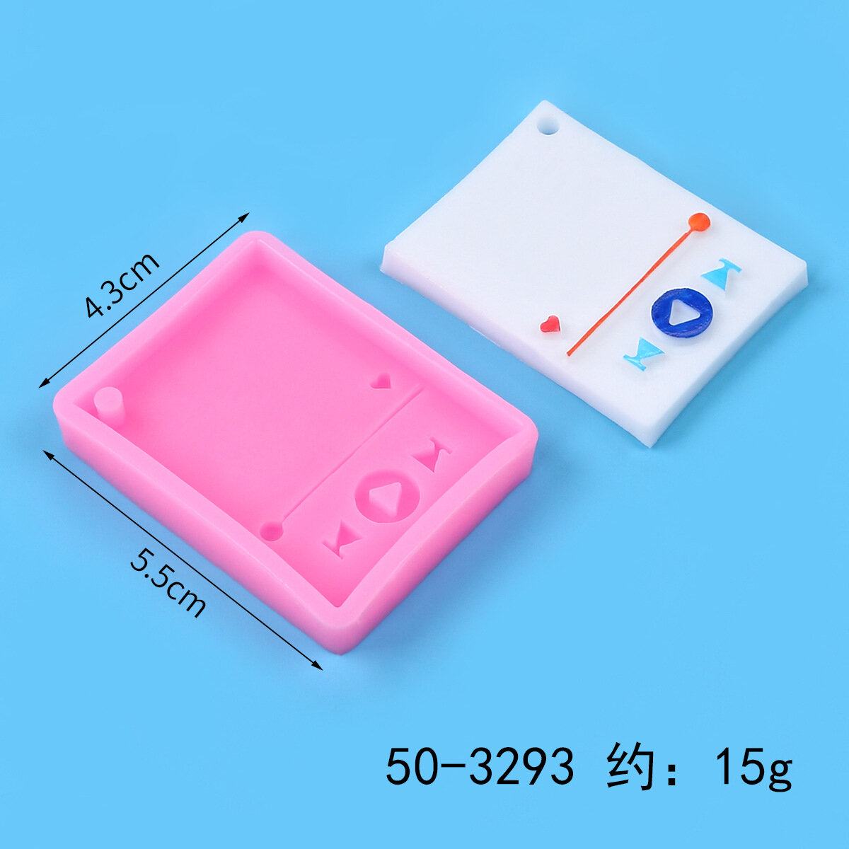 Набор из силиконовой формы для самостоятельного изготовления брелоков, модель MP3-плеера для литья эпоксидной смолой с