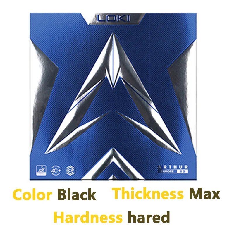 Накладка для настольного тенниса LOKI ARTHUR Arthur China Super Tacky Темно-синий, ARTHUR Europe Black