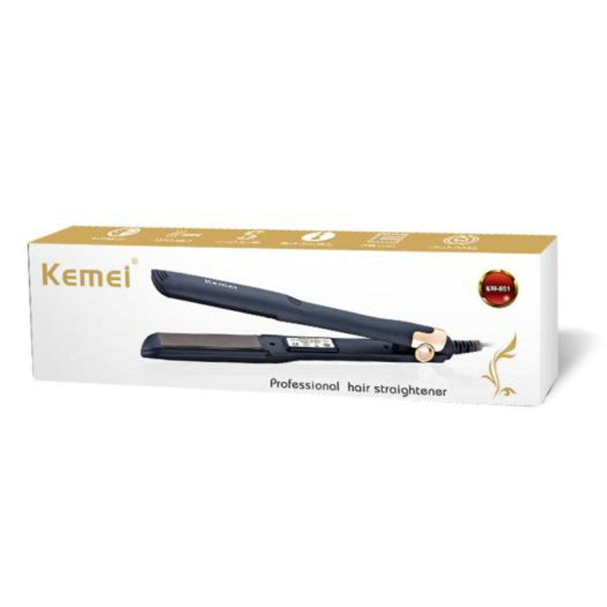 Выпрямитель для волос Kemei km-851 черный